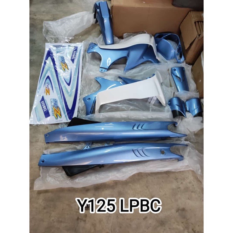 Coverset 125zr biru 46 / hitam robot /hitam skala /hitam oren /biru gp ...