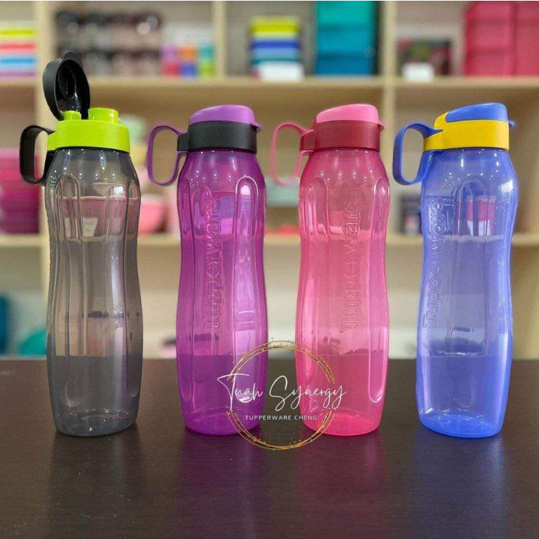 9 Jenis: Tupperware Slim Eco bottle 1L Flip Top Botol Air Tumbler with ...