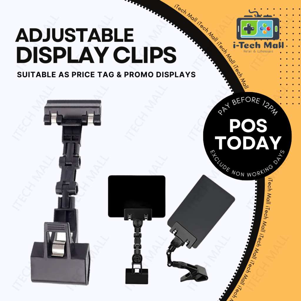Price Tag Pop Clip Holder Display Sign Card Clamp Pengepit Tanda Harga ...