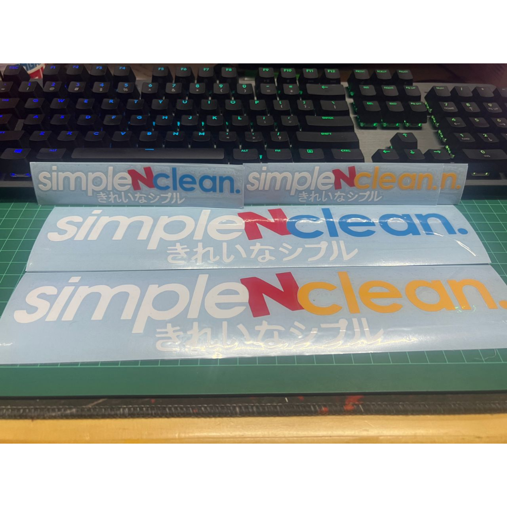 Simple N Clean vinyl custom sticker For Motorcycle Or Train | Shopee ...