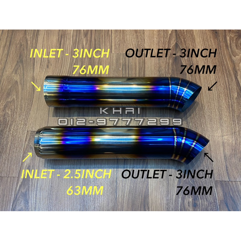 4x4 Exhaust Muffler Tips Titanium Rainbow Ekzos Tip Universal In Let 2. ...