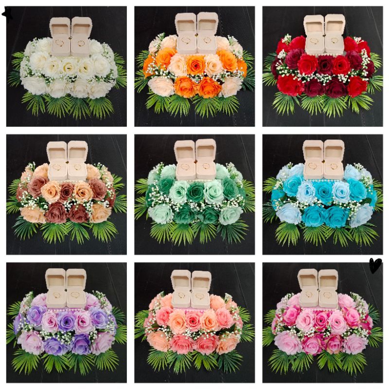 Double Ring Container / Ring Box / Delivery / Fiance, Wedding / Rose ...