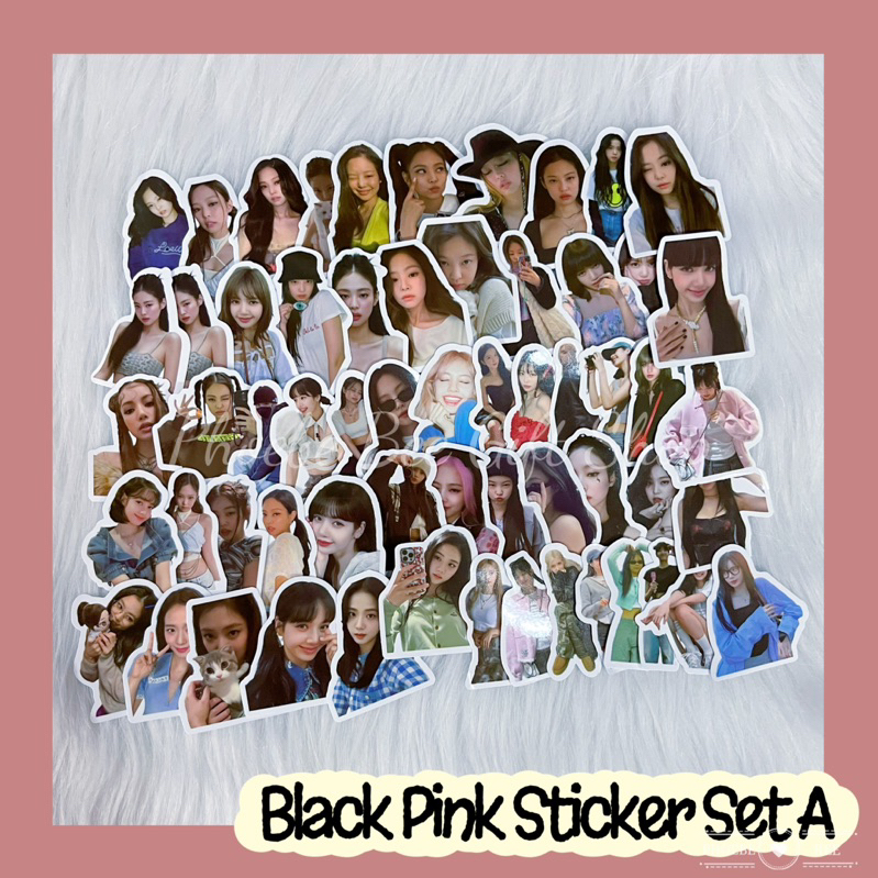 60 pcs black pink sticker Waterproof sticker waterbottle sticker laptop ...