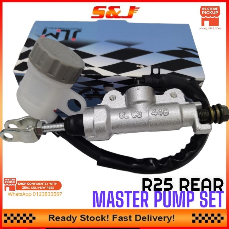 JLM YAMAHA R25 MT25 REAR MASTER PUMP SET REAR DISC BRAKE PUMP SET ...