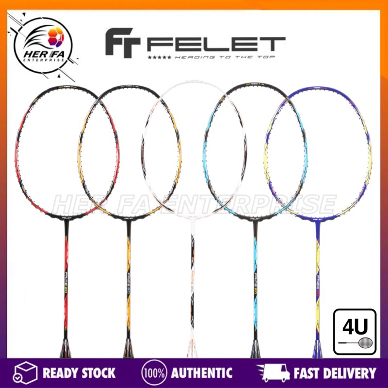 FELET Prime 20 4U Badminton Racquet MAX TENSION 35LBS Badminton Racket ...