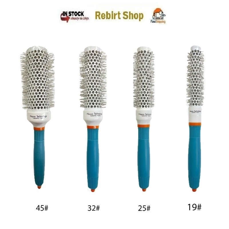 Nano Technology Ceramic + Ionic Round Comb | Shopee Philippines