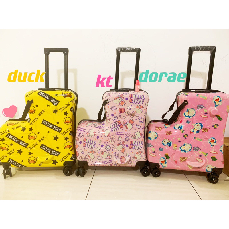 Travel L Shape Ride On Trolley Case Horse Shape Cartoon Luggage Bagasi ...