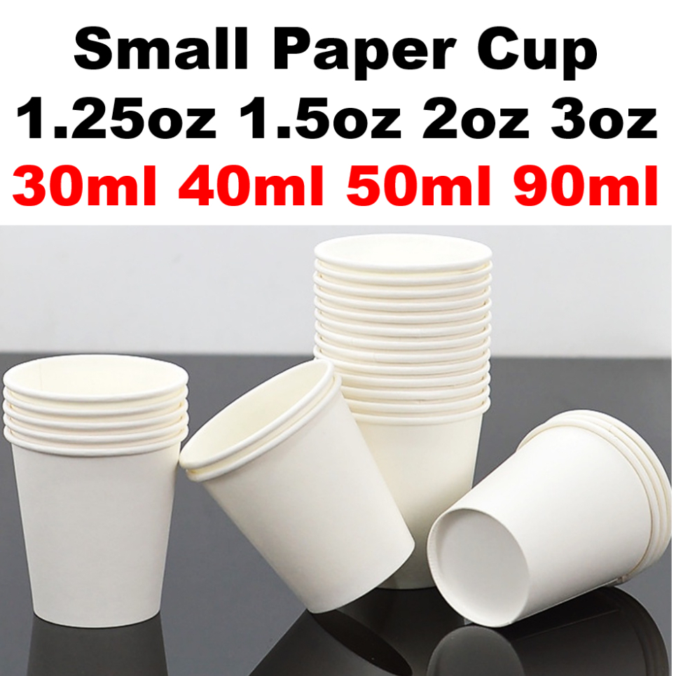 100pcs Sampling Paper Cup 1.25oz 1.5oz 2oz Tester Cup Small Paper Cup ...