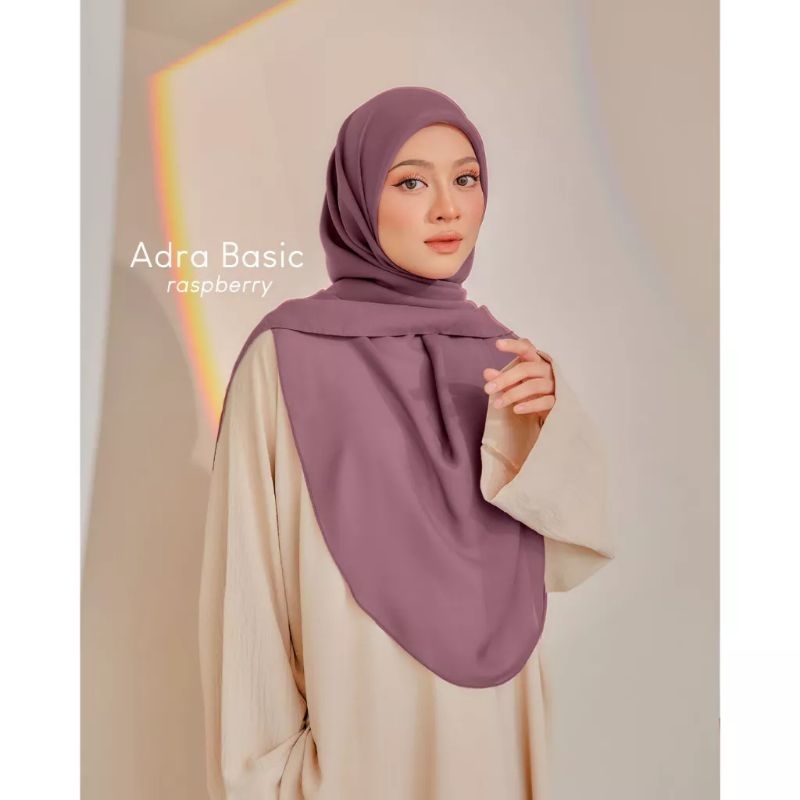 Raspberry Bidang 50 Milala Adra Basic Tudung Dewy Square Bidang 60 ...