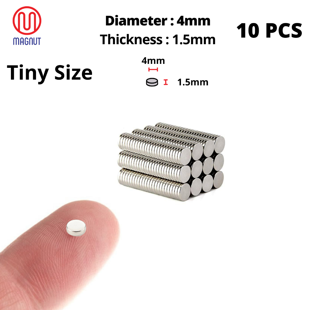 10pcs Diameter: 1mm/2mm/3mm/4mm/5mm Neodymium strong round magnet / SUPER STRONG | Shopee ...