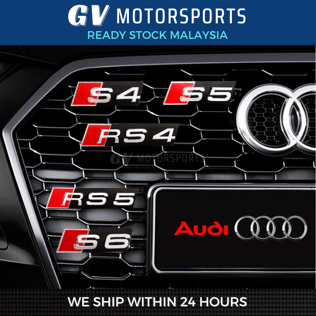 Audi Honeycomb Grille Emblem Grill Badge With Screw S Line S3 S4 S5 S7 RS3 RS4 RS5 RS6 A3 A4 A5 ...