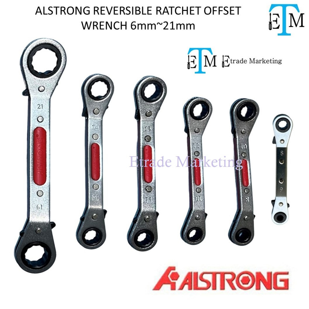 ALSTRONG Reversible Ratchet Offset Wrench 6mm~21mm | Shopee Philippines