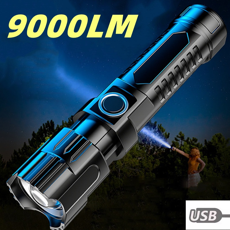 Super Bright Tactical Flashlight Outdoor LED Zoom Flashlight with ...