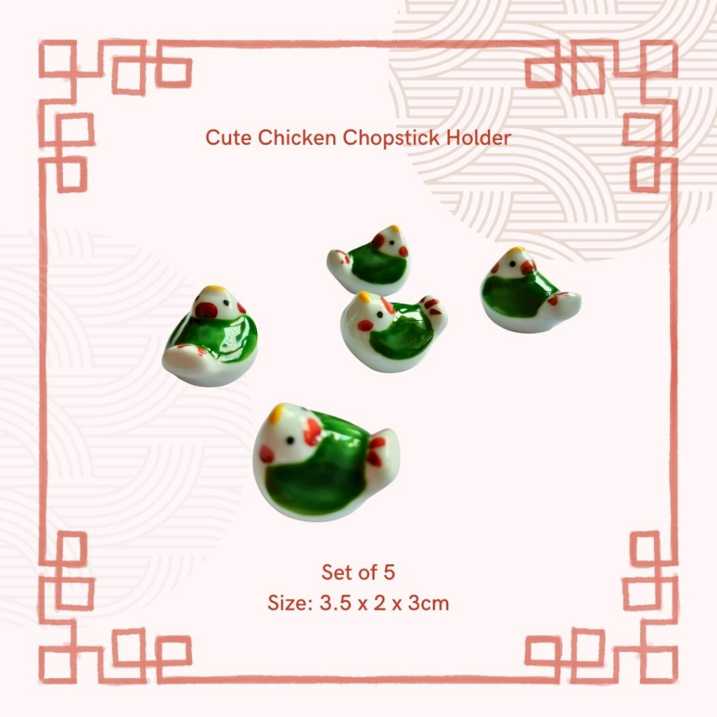 Cute Chicken Ceramic Chopstick Holder Hashioki Set | Shopee Philippines