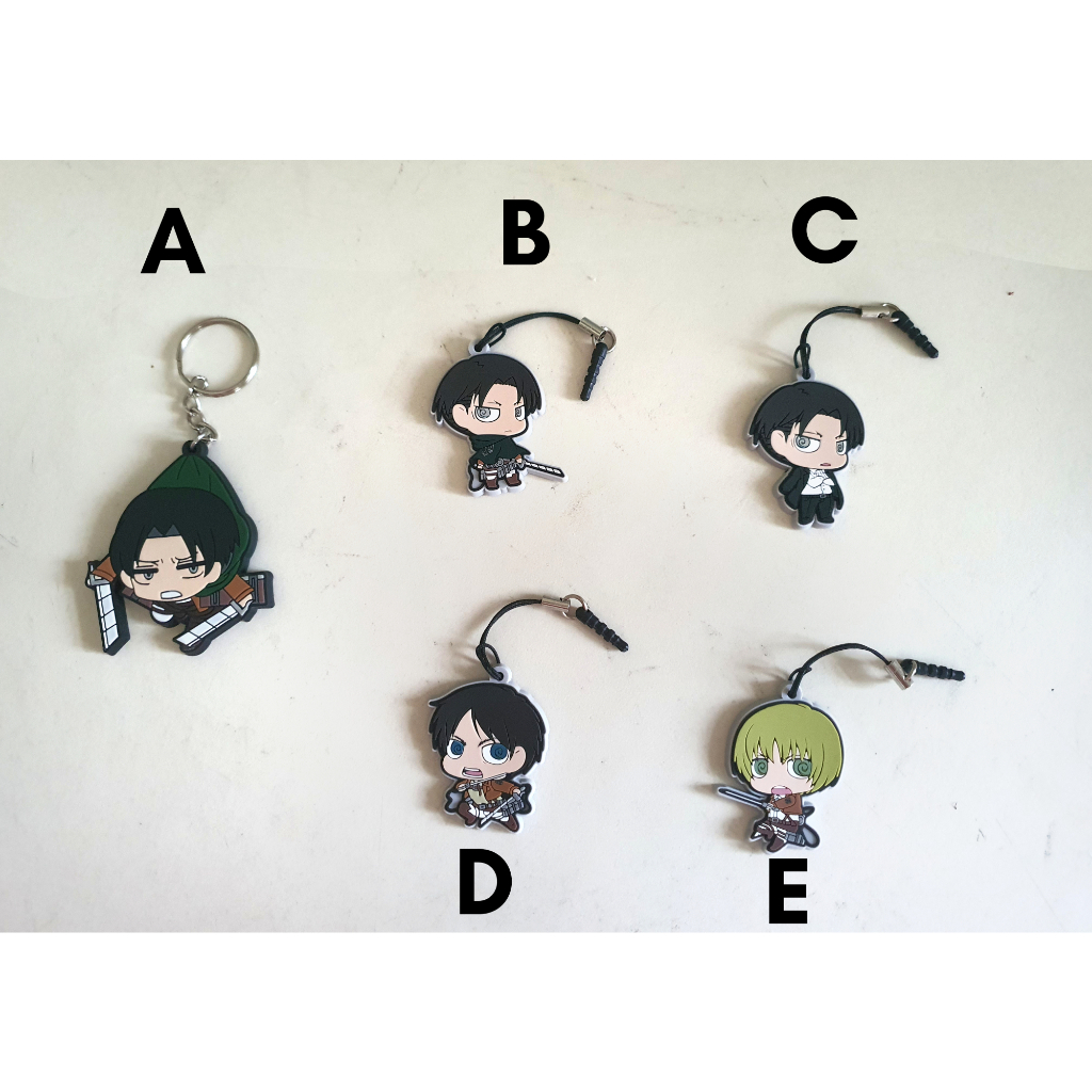 Shingeki no Kyojin (SNK)/Attack on Titan (AOT) Chibi Rubber Keychains ...