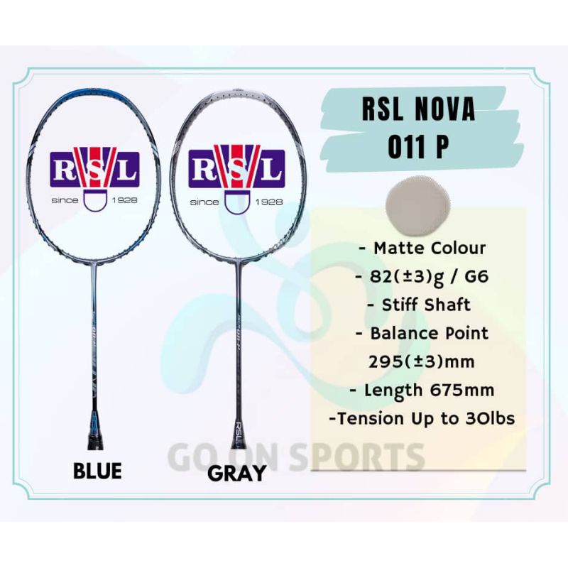 RSL NOVA 011P BADMINTON RACKET | Shopee Philippines