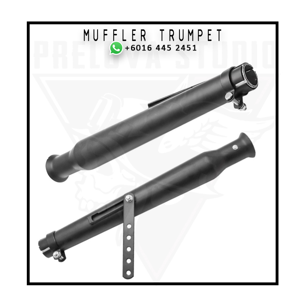 EXHAUST TRUMPET 35/39/43/50MM RETRO CUSTOM MOTORCYCLE EXHAUST MUFFLER ...