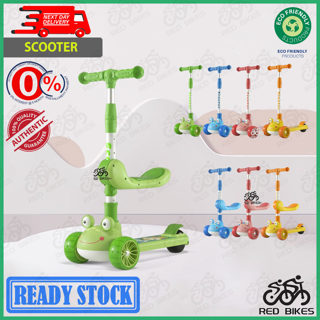 Kids Frog Scooter Balance With LED Wheels Music And Light ( 3 Wheel ...