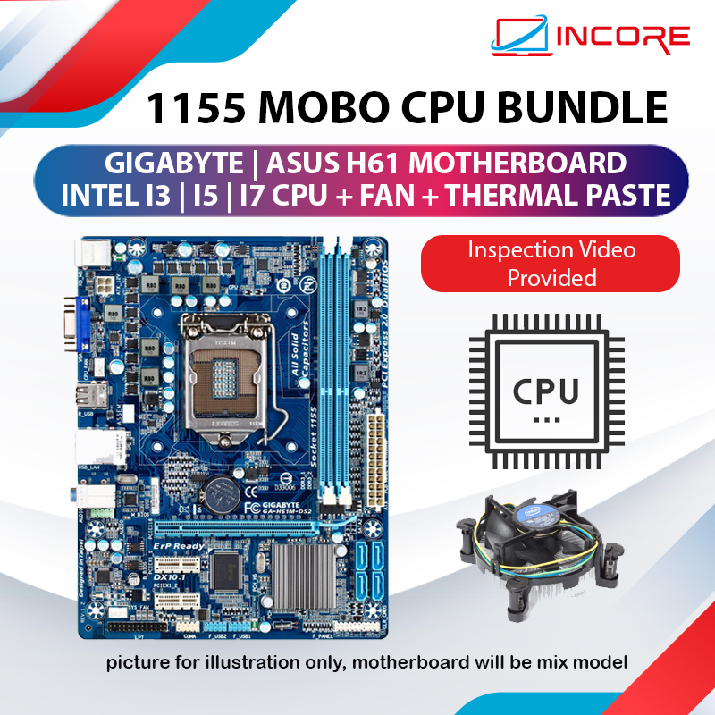 Intel Bundle - Mix Model Asus H61 / Gigabyte H61 with I3-2120 / I5-3570 ...