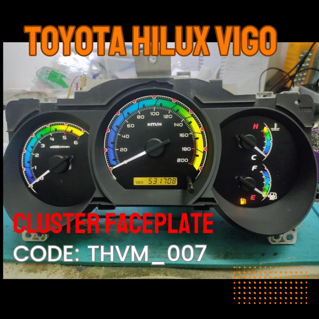 TOYOTA HILUX VIGO 2005 KUN25 CLUSTER FACE PLATE PANEL METER SPEEDOMETER ...