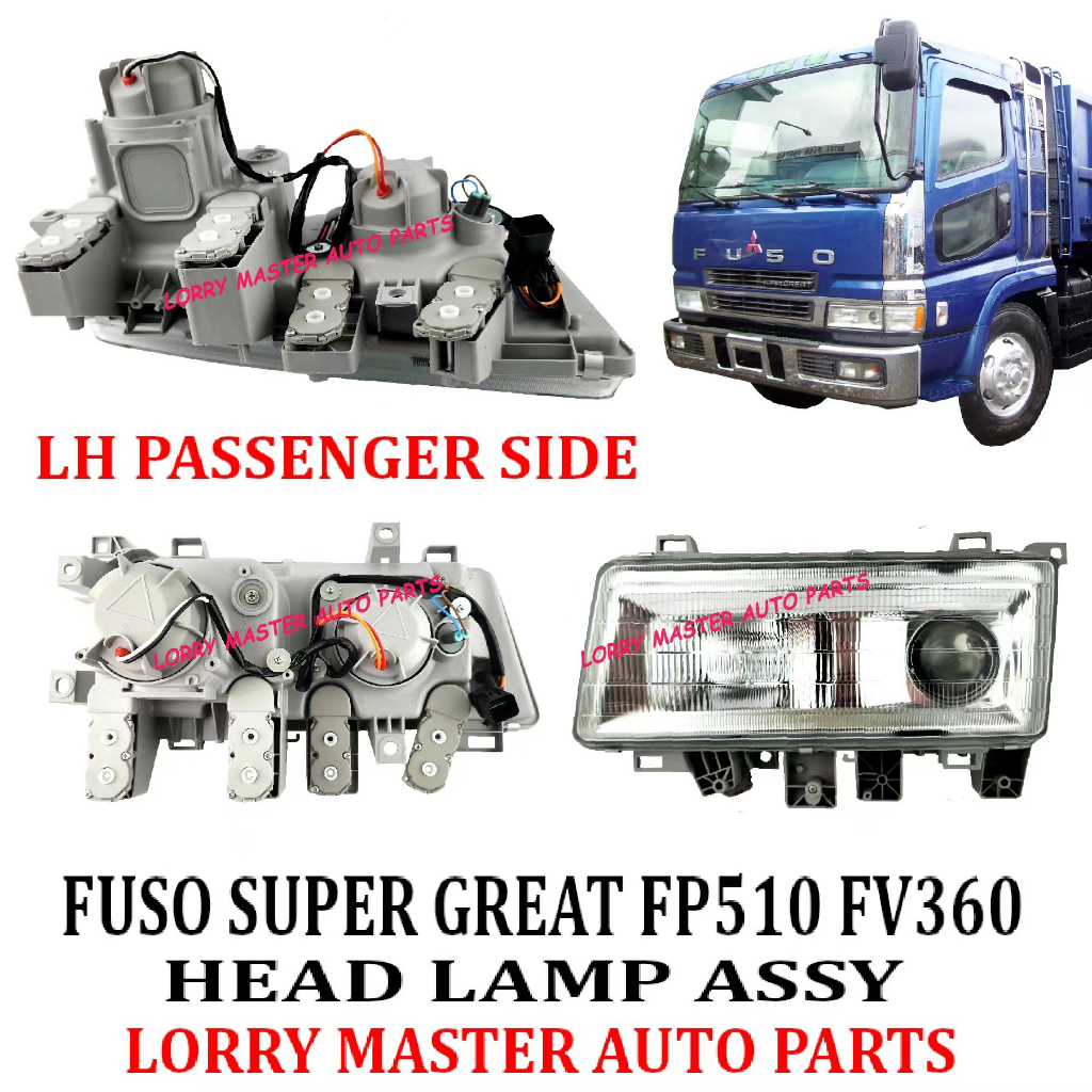 J111S06 MITSUBISHI FUSO SUPER GREAT FP510 FP517 FV360 HEAD LAMP ...