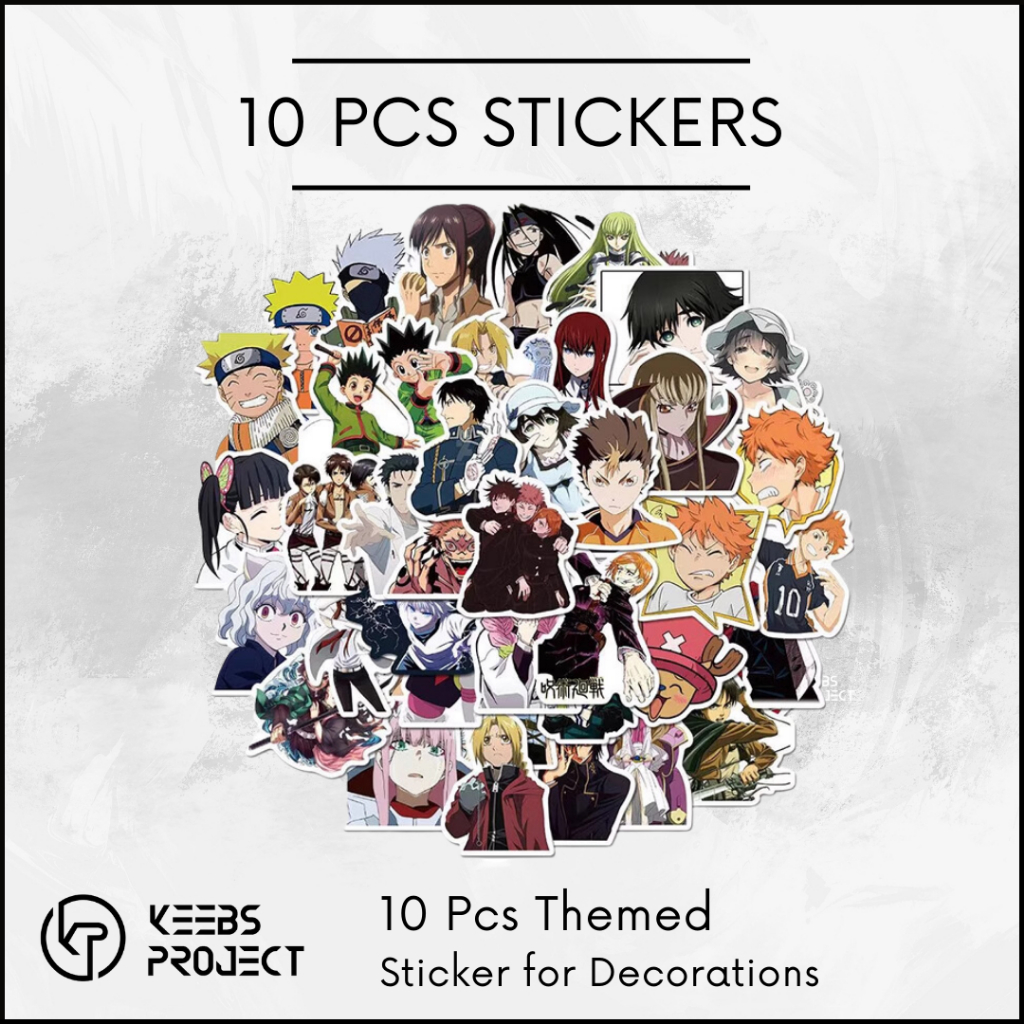 10 PCS Keyboard Stickers Pokemon Off-white EVA Anime Theme Hype beast ...