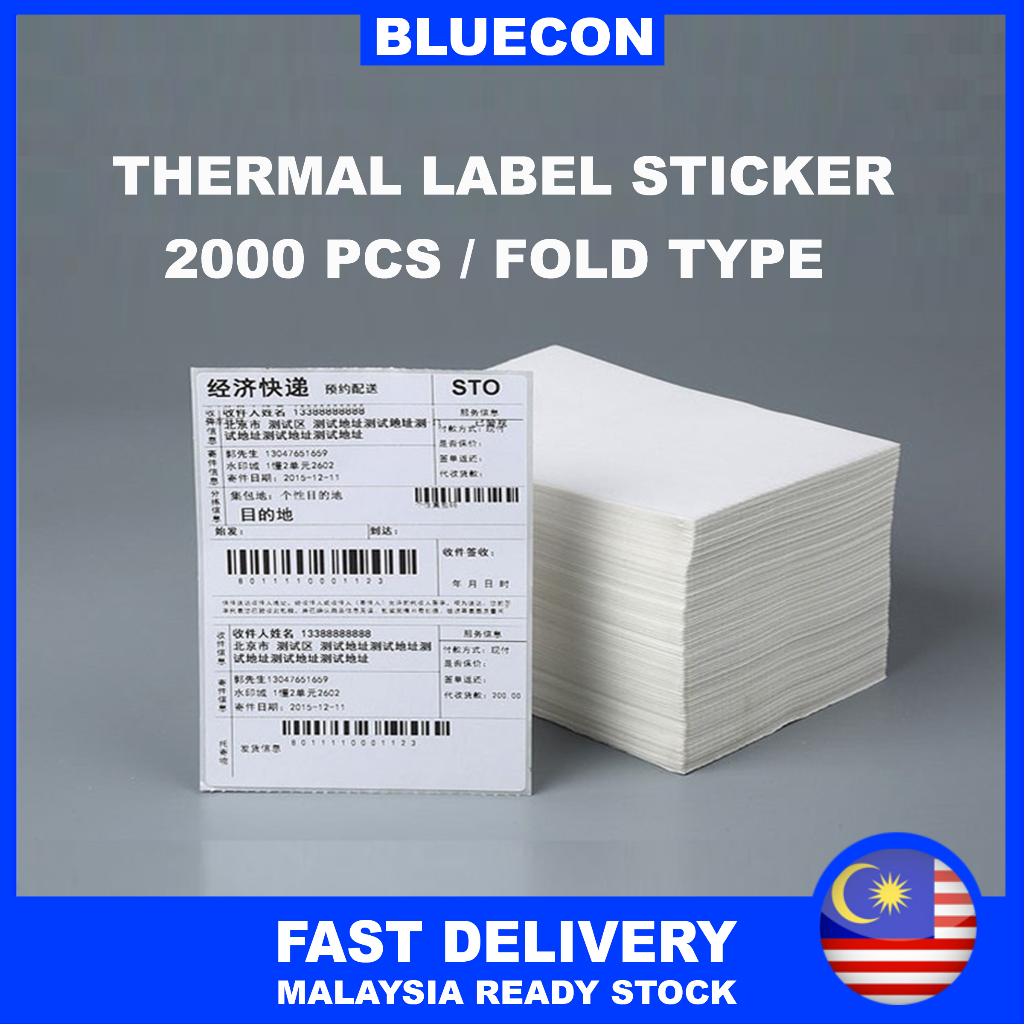 2000pcs A6 Thermal Paper Label Sticker Thermal Printer Thermal Sticker ...