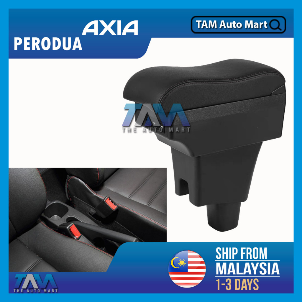 Perodua Axia B200 2014 Center 7 USB Armrest Box Black Line TAM Auto ...