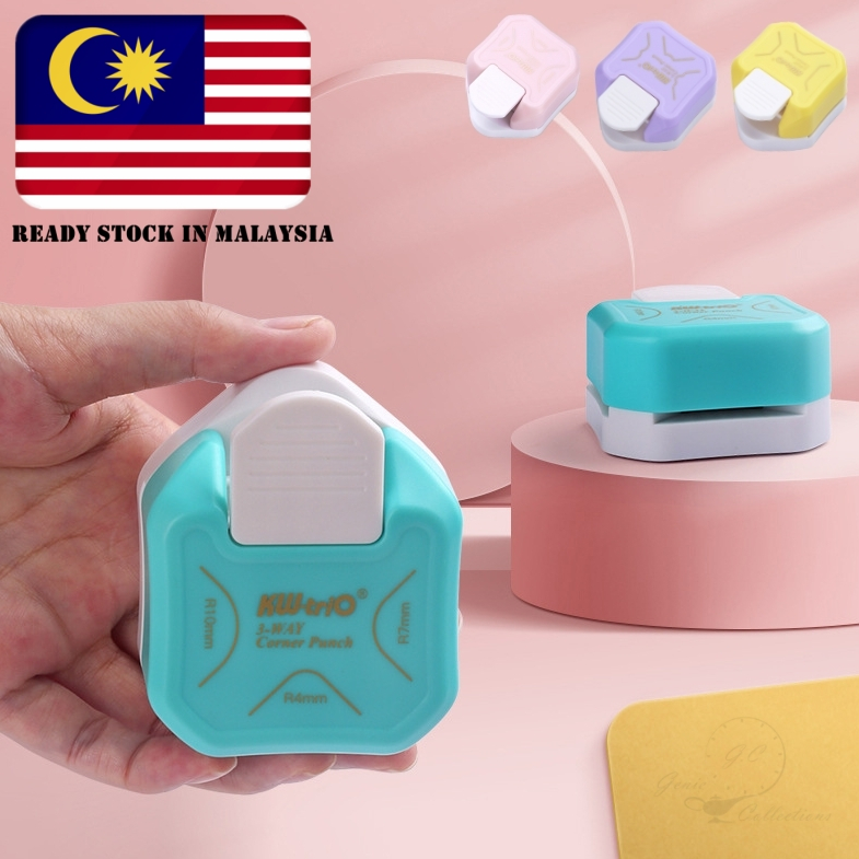 KWT 3-In-1 R4 R7 R10 Corner Rounder Round Flat Pattern Shape Paper Edge ...