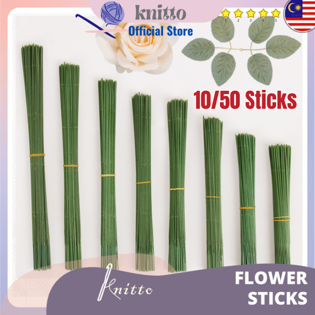 Flower Stick Soap Flowers Stick Crochet Flower Stick Batang Bunga ...