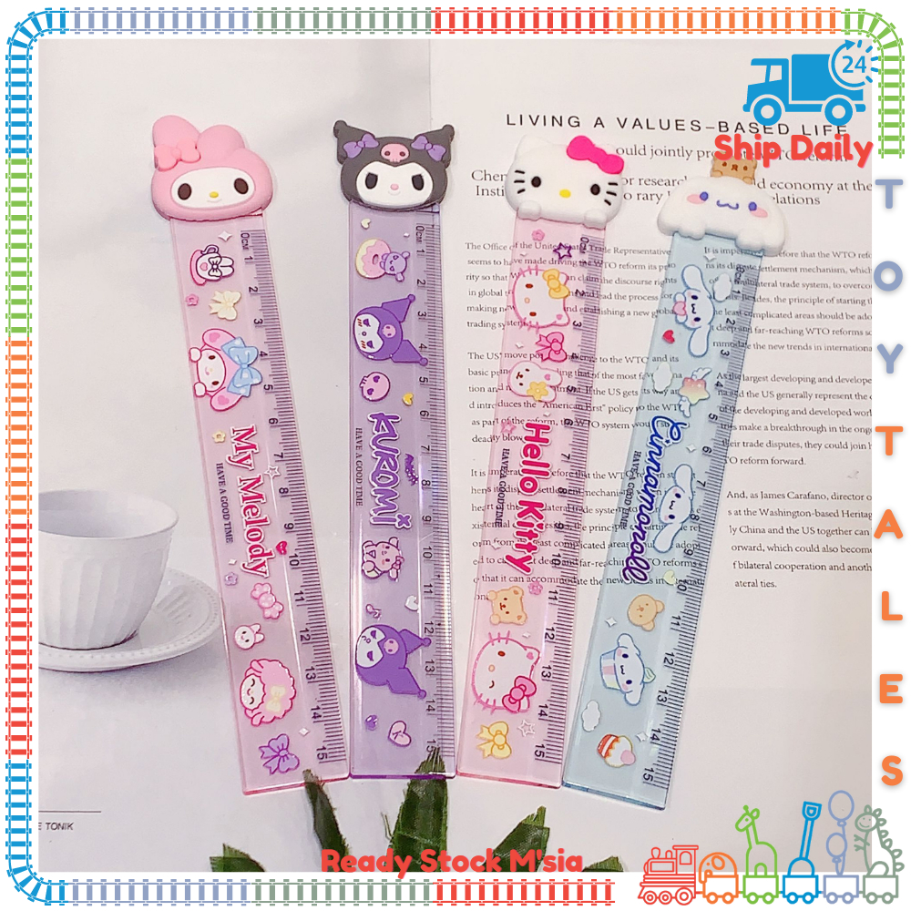 ToyTales SANRIO STATIONERY Cute Ruler [15cm] Kids PembarisCute Hello ...