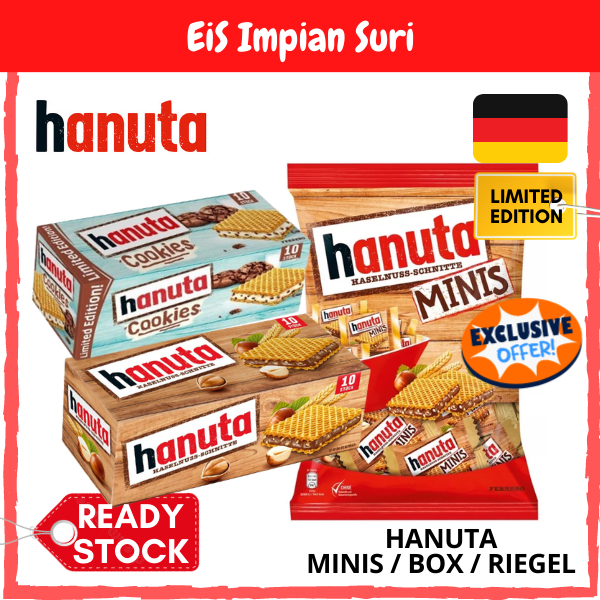 Hanuta Hazelnuts-Schnitte Minis 200g / T10 220g Chocolate Hanuta Minis ...