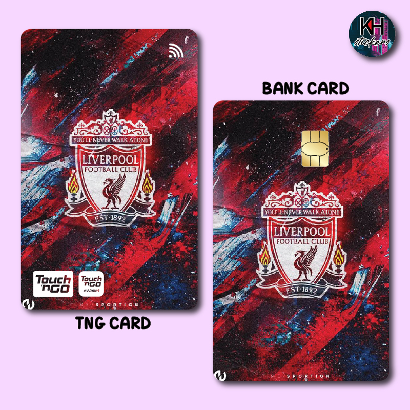 LIVERPOOL FC - TOUCH N GO CARD / ATM CARD STICKER COVER, TNG CARD, BANK ...