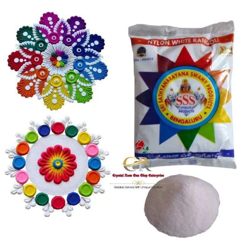 White Rangoli Kolam Nylon Sand Powder | Shopee Philippines