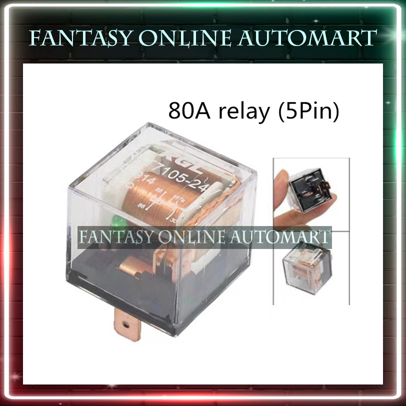 12V 80A 5 PIN Relay with LED (1PC) | Shopee Philippines