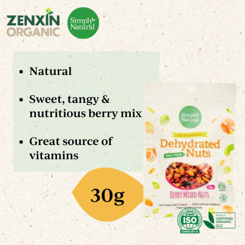 Simply Natural Dehydrated Berry Mixed Nut 30g (DAILY PACK) | Shopee ...
