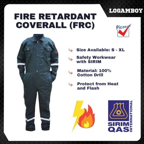 FIRE RETARDANT COVERALL (FRC) PICASAF Safety Workwear Clothing Garment ...
