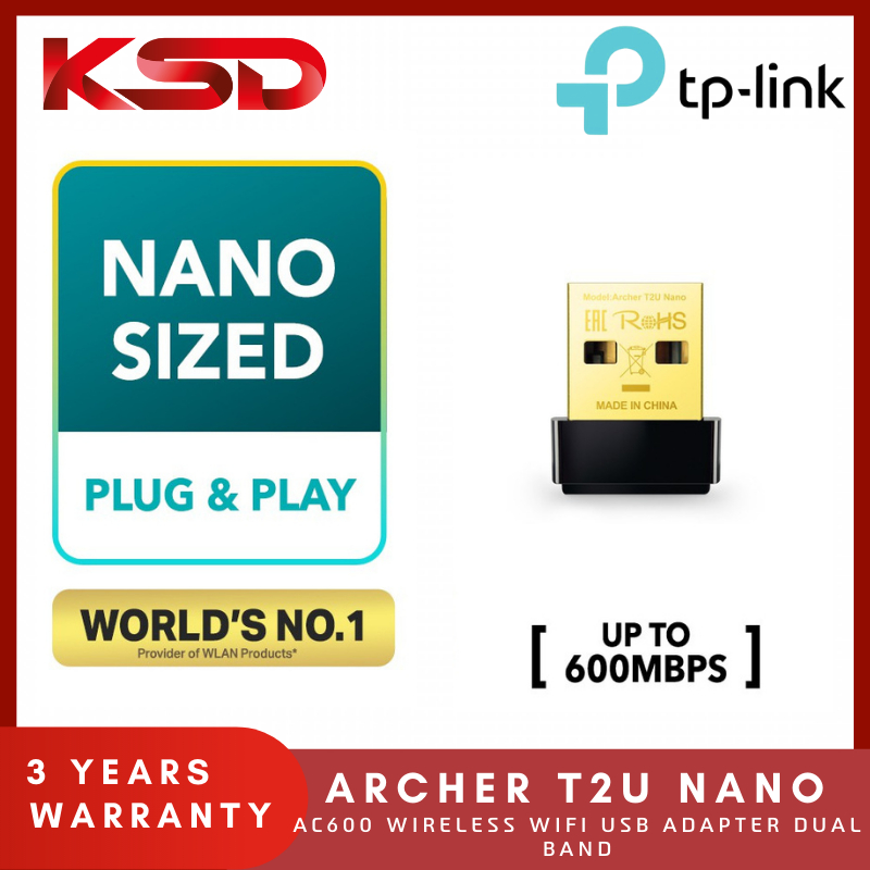 TP-Link Archer T2U Nano AC600 Nano Wireless USB Adapter | Shopee ...