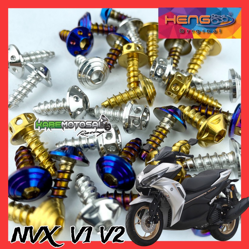 SET SKRU COVERSET YAMAHA NVX V1 V2 HENG SCREW COVER SET NVX155 | Shopee ...