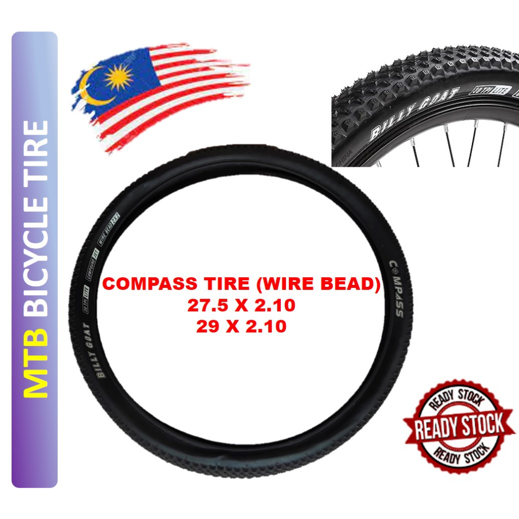 COMPASS TIRE Wire Bead 27.5" x 2.10 and 29" x 2.10 Tyre for MTB ...
