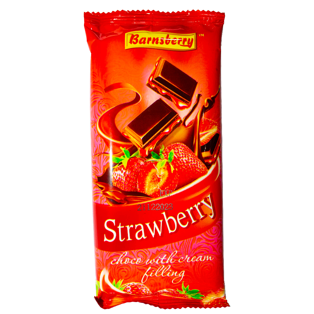 Barnsberry Strawberry Choco Bar 120g | Shopee Philippines
