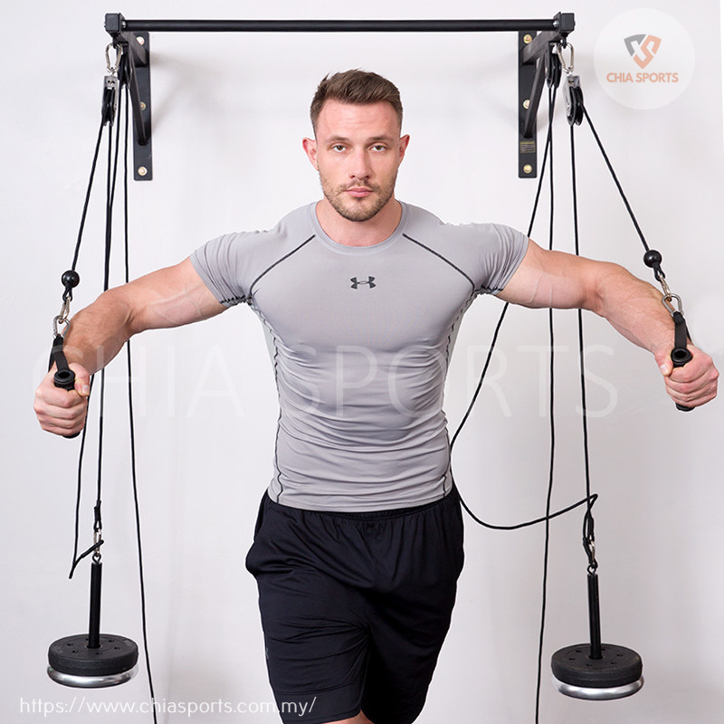 Wall Mounted DIY Cable Pulley Machine CF107 Crossover Station Biceps ...