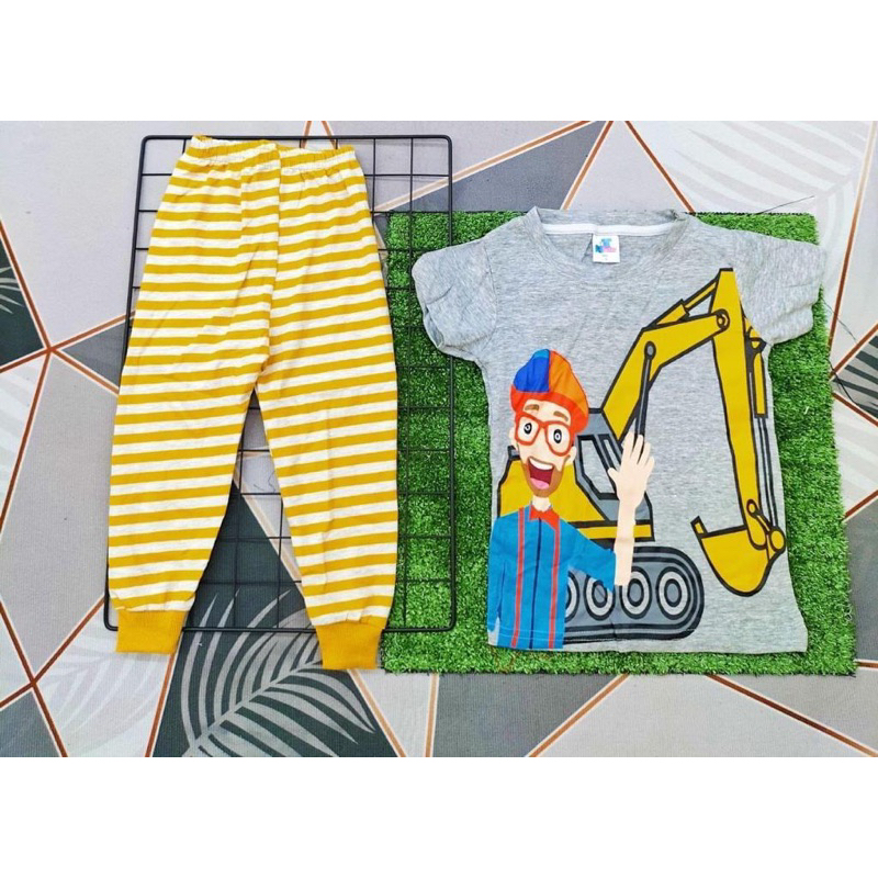 Blippi Yellow Excavator Pyjamas | Shopee Philippines