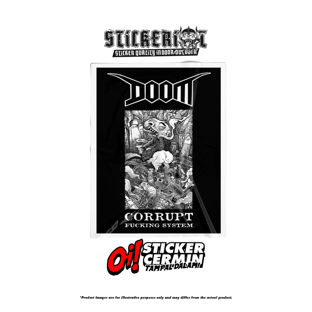 Sticker Cermin - Tampal Dalam - Static Cling - No Gum - Doom | Shopee ...