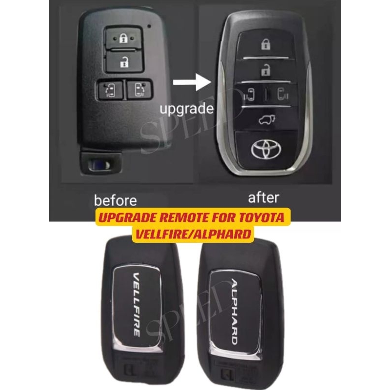TOYOTA VELLFIRE / ALPHARD UPGRADE REMOTE KEY SMART KEY REMOTE CASING 5 ...