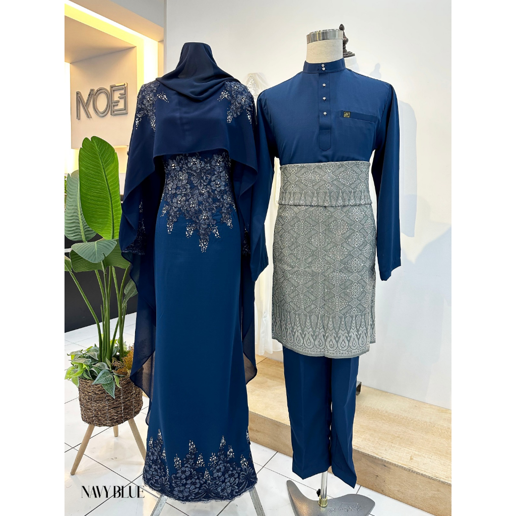 8 ITEM - 1 HARGA Bridal Set DRESS ASTIANA In NAVY BLUE Nikah Kahwin ...