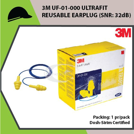 3M UF-01-000 ULTRAFIT REUSABLE EARPLUG (SNR: 29dB) | Shopee Philippines