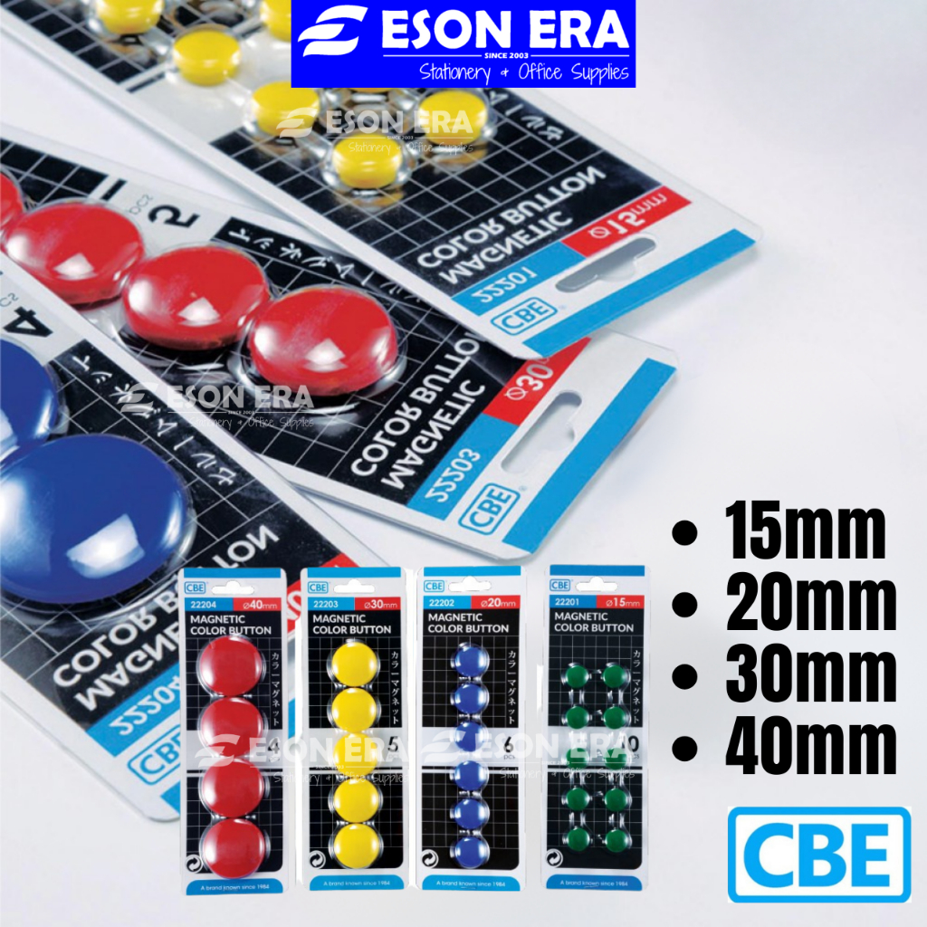 CBE Magnetic Button 15mm / 20mm / 30mm / 40mm Magnet Bulat Circle ...
