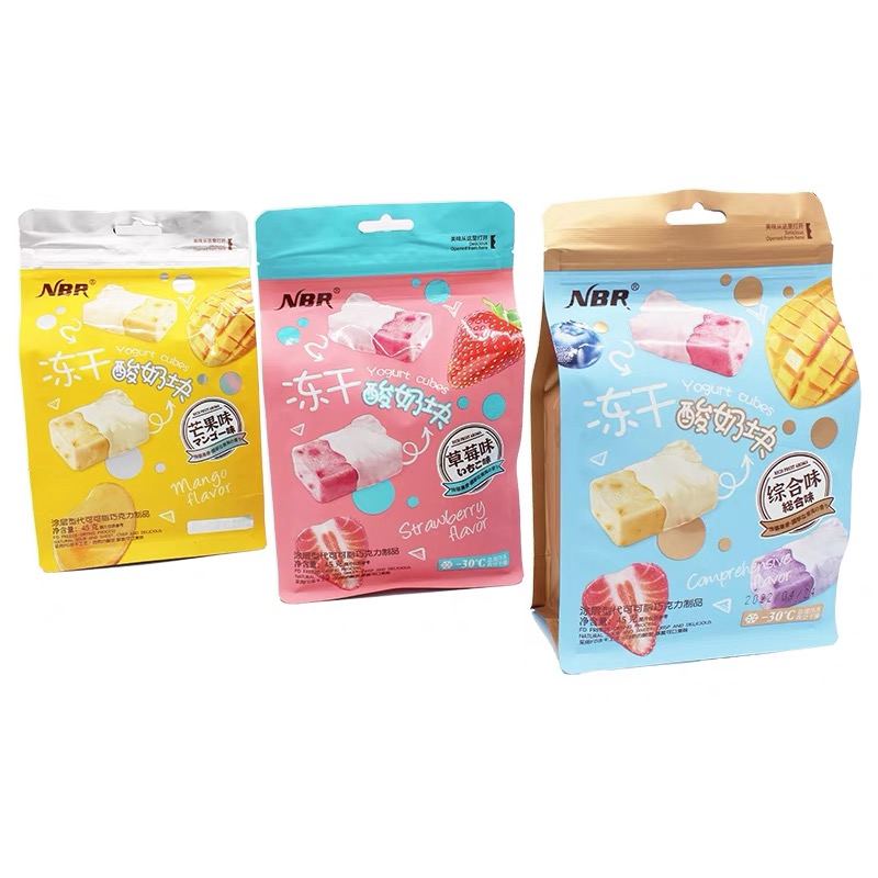 Star Freeze-Dried Yogurt Block 45g Strawberry Mango Blueberry Three ...