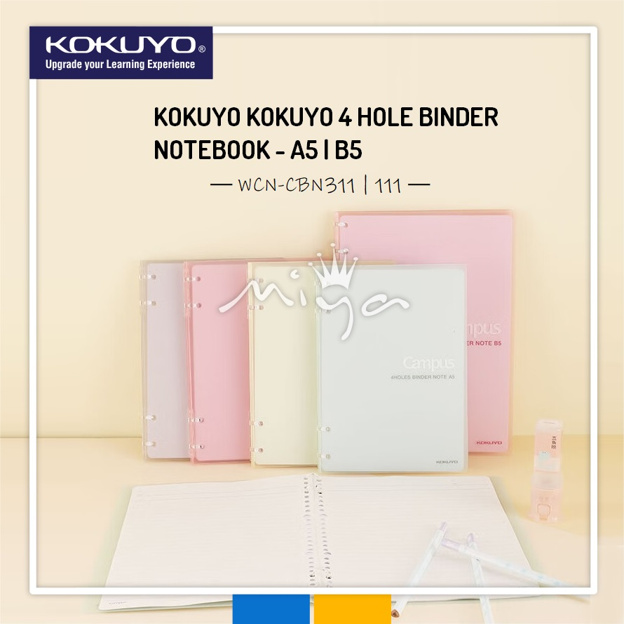 KOKUYO 4 HOLES 2X2 ULTRA SLIM BINDER NOTEBOOK - A5 B5 | Shopee Philippines